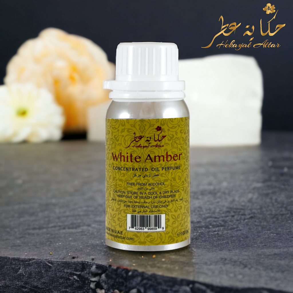 WHITE AMBER 100 ML CONCENTRATED PERFUME OIL – Hekayat Attar & Al Oud ...