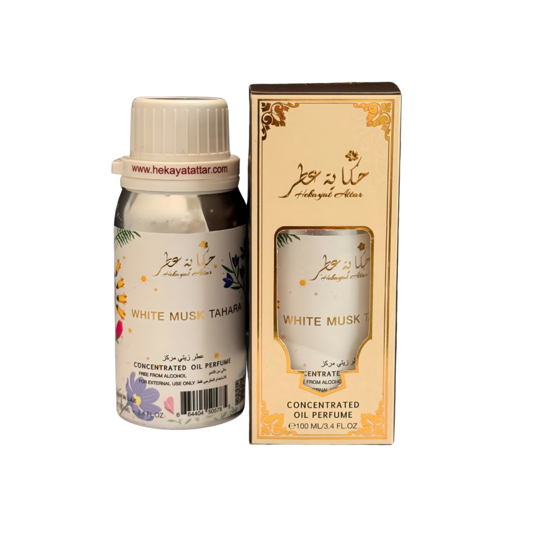 WHITE MUSK TAHARA 100 ML CONCENTRATED OIL PERFUME – Hekayat Attar